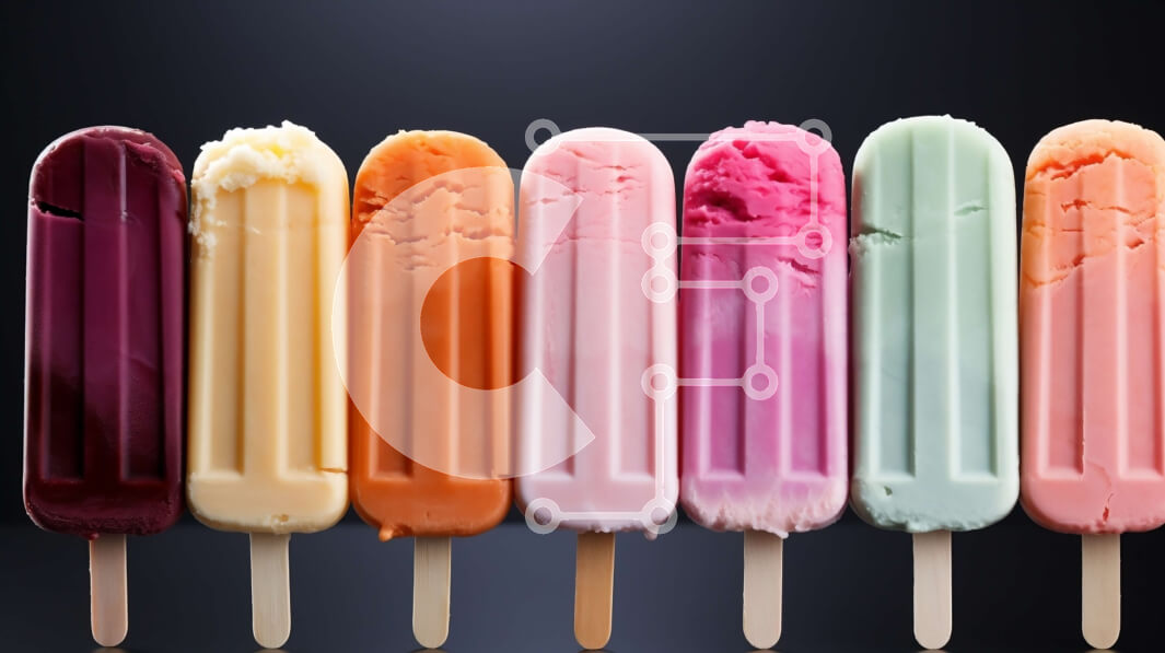 Delicious and Vibrant Ice Cream Popsicles stock photo | Creative Fabrica