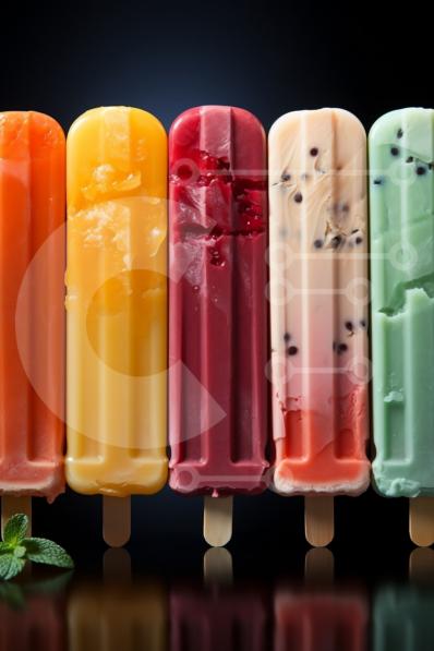 Vibrant Popsicles with Different Flavors - Perfect for Summer stock ...