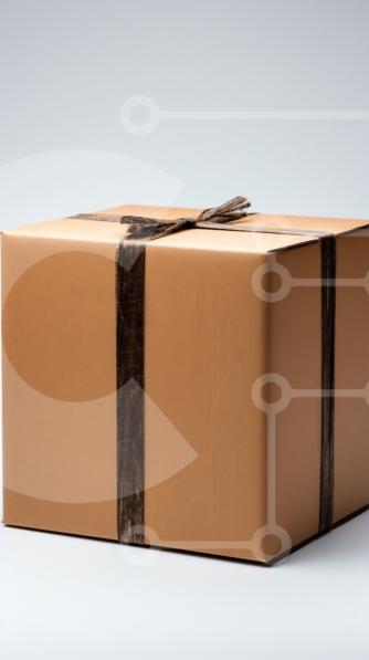 Elegant Brown Cardboard Box with Black Ribbon stock photo | Creative ...