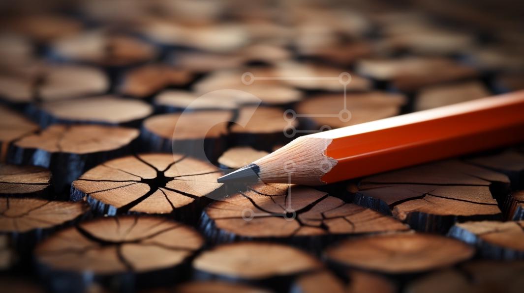 Creative Education Concept: Pencil Writing on Cracked Wood stock photo ...
