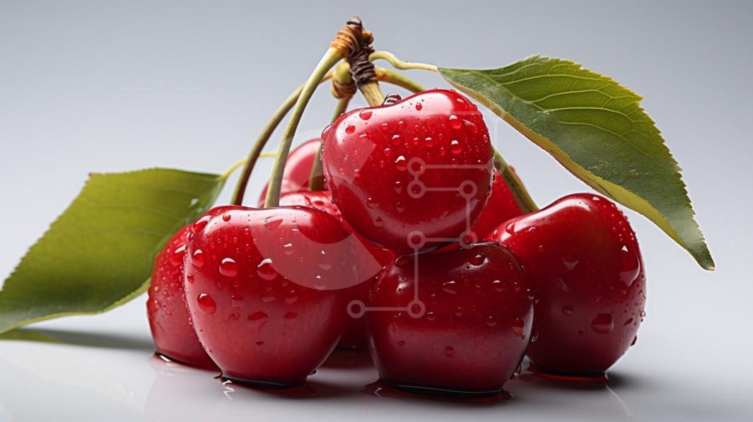 Beautiful Picture of Red Cherries on a White Background stock photo ...