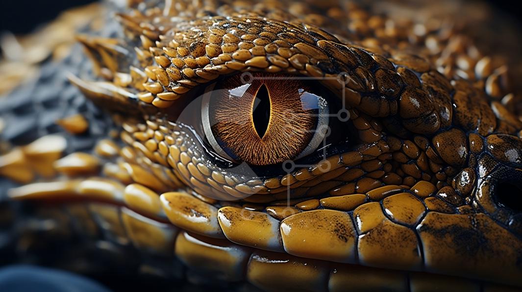 Powerful and Intimidating Image of a Dragon's Eye stock photo ...
