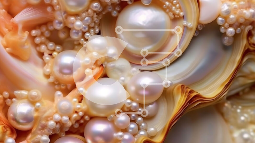 Download Beautiful Close-up of a Seashell with Pearls Stockphotos ...