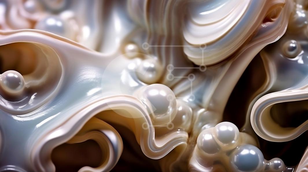 Beautiful Close-up of Marble with Pearls Creating a Shimmering Effect ...