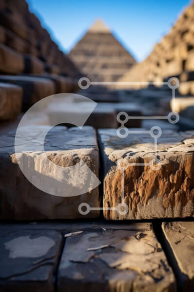 Download Close-up View of the Great Pyramid of Giza Stockphotos Online ...