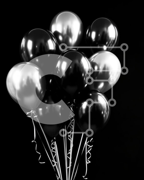 Download Elegant Black and Silver Balloon Bouquet for Celebrations ...