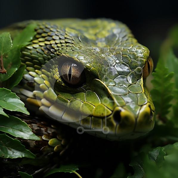 Close-Up Shot of a Snake's Head Looking Directly at the Camera stock ...