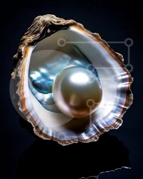 Stunning Image of a Pearl inside an Oyster Shell stock photo | Creative ...