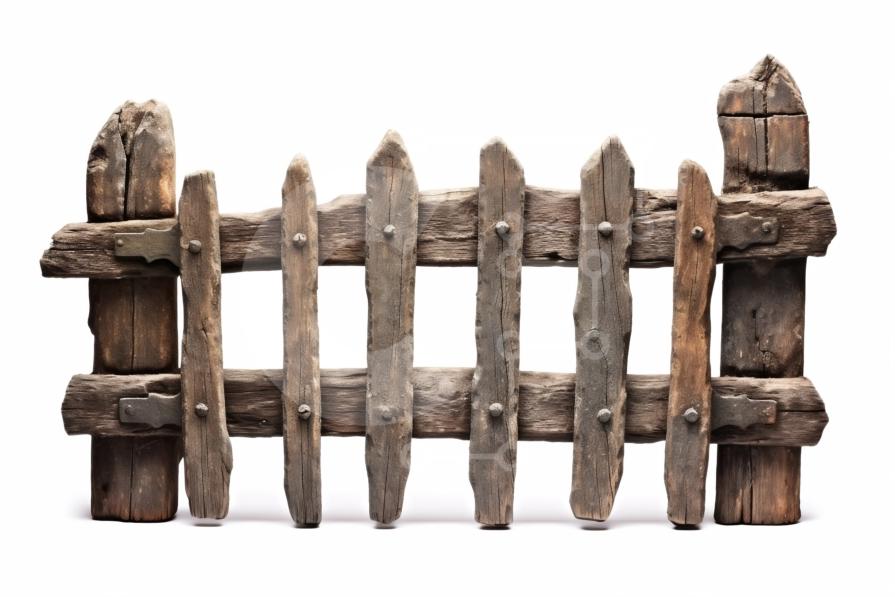 Close-up Picture of a Wooden Fence with Gaps stock photo | Creative Fabrica