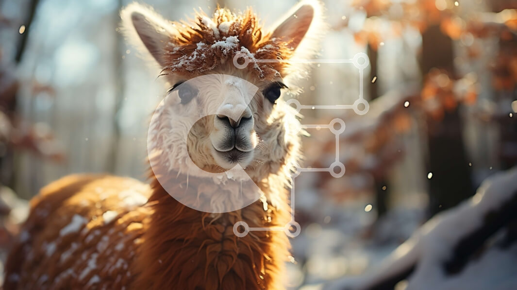 Download Beautiful Picture of a Curious Alpaca in a Snowy Forest ...