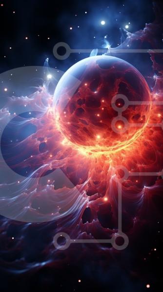 Stunning Image of a Red Glowing Object in Space stock photo | Creative ...