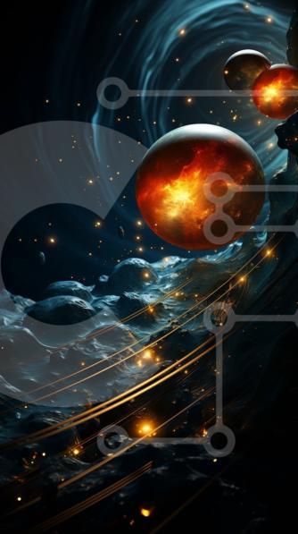 Stunning Image of Glowing Orbs in Outer Space stock photo | Creative ...