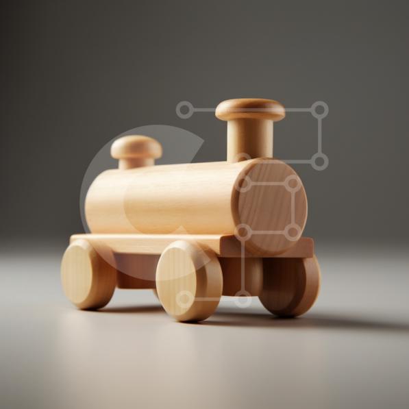 Beautiful Picture of a Wooden Toy Train on a Grey Surface stock photo ...