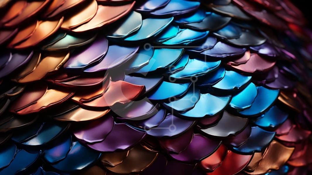 Vibrant Close-Up Picture of a Colorful Fish Scale stock photo ...