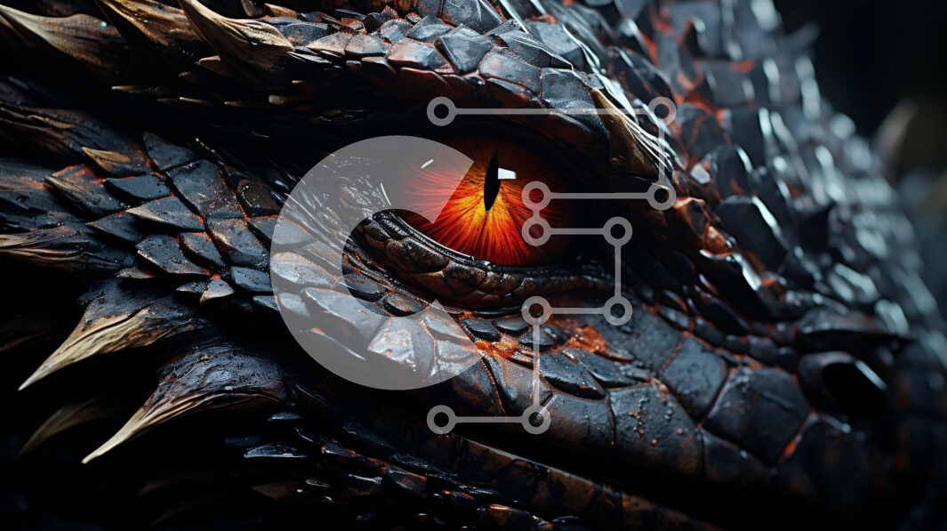 Download Detailed Picture of a Snarling Dragon's Eye Stockphotos Online ...