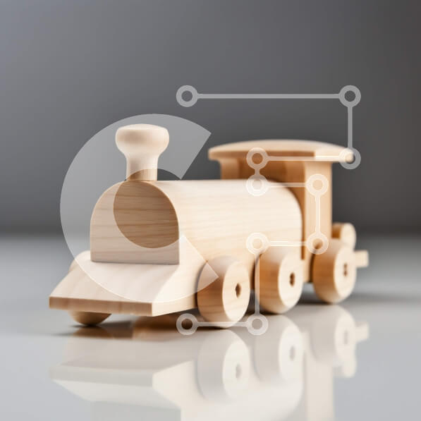 Download Wooden Toy Train on Grey Surface - Stock Photo Stockphotos ...