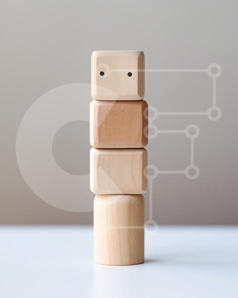 Fun and Educational Wooden Stacking Toy for Children stock photo ...
