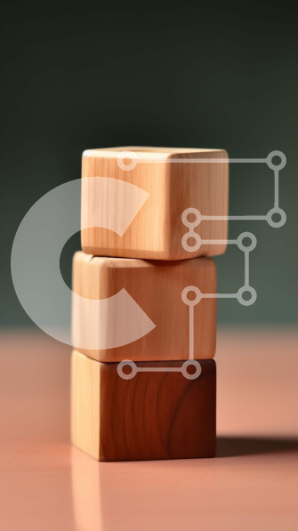 Download Simple and Minimalistic Wooden Block Stacking on Table ...