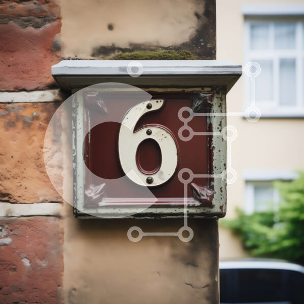 Vintage Rustic Number 6 on Weathered Brick Wall banco de imagens ...