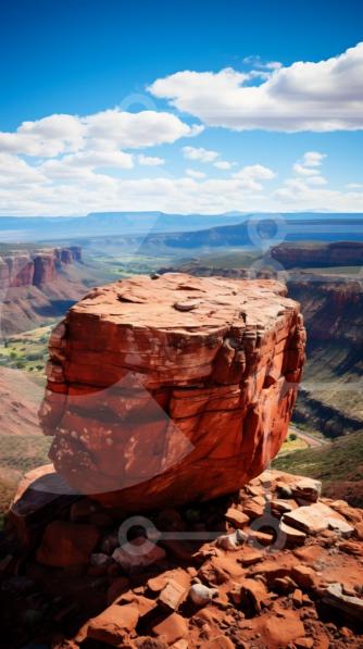 Beautiful Picture of Red Rock Formation in Desert stock photo ...