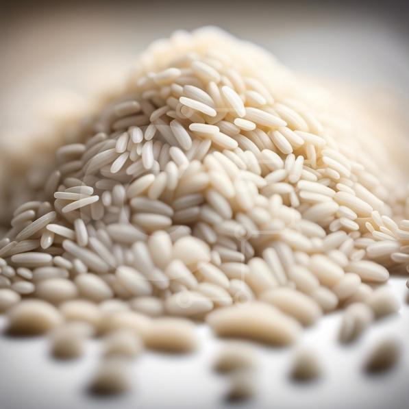 Close-up of White Rice Grains on a Plate stock photo | Creative Fabrica
