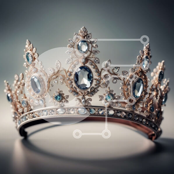 Stupendo Close-up di una Tiara in Oro e Diamanti foto stock | Creative ...