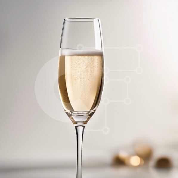 Sparkling Glass of Champagne with Bubbles Rising stock photo | Creative ...