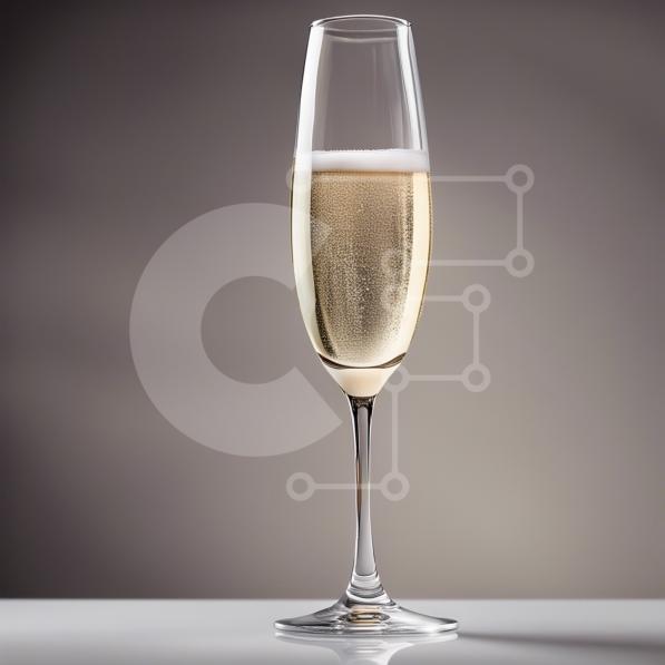 Stunning Image of a Glass of Champagne with Bubbles Rising stock photo ...