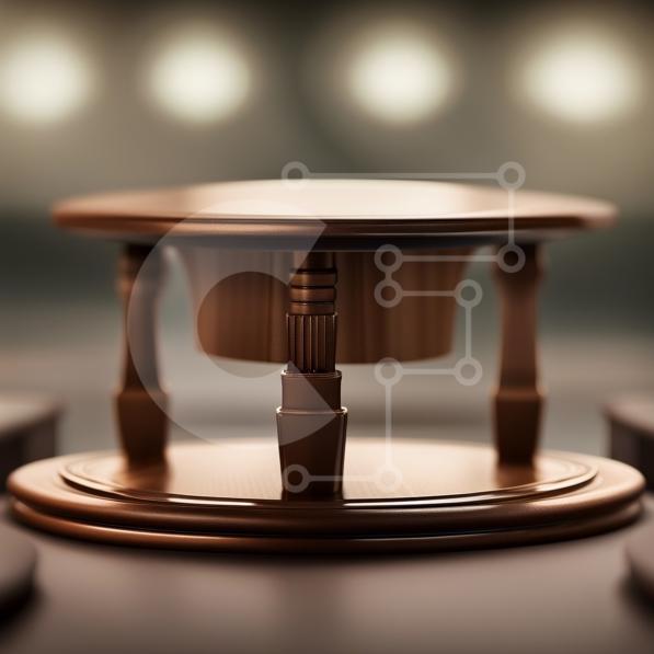Close-up of Dark Wood Podium with Microphone Stand stock photo ...