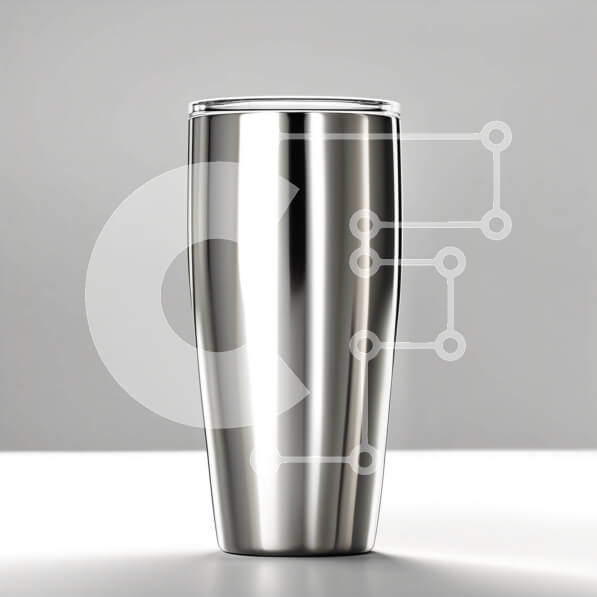 Sleek and Stylish Stainless Steel Tumbler stock photo | Creative Fabrica