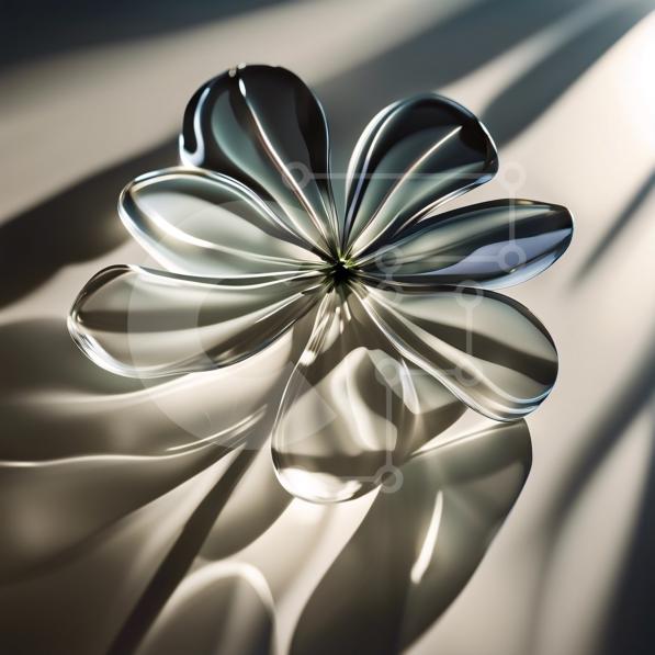 Beautiful Picture of a Clear Glass Vase with Single White Flower stock ...
