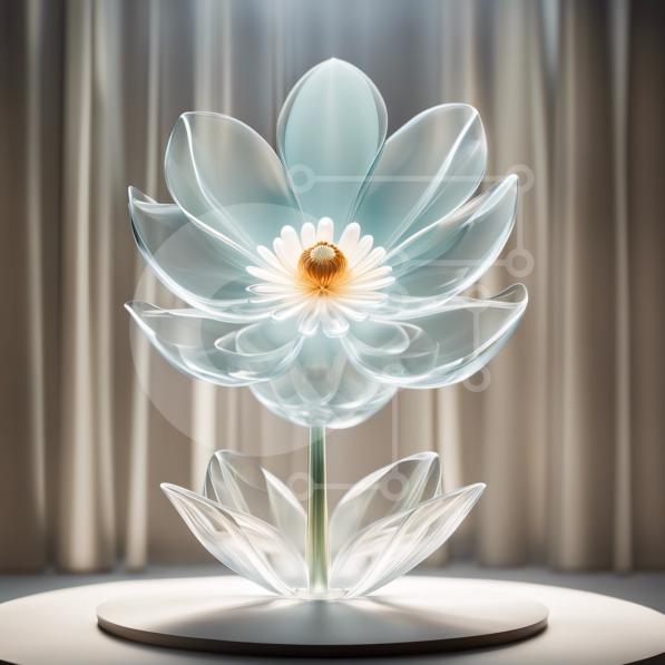 Elegant Glass Vase with a Beautiful White Flower stock photo | Creative ...