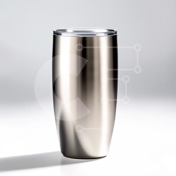 Modern Stainless Steel Tumbler with Metallic Finish stock photo ...