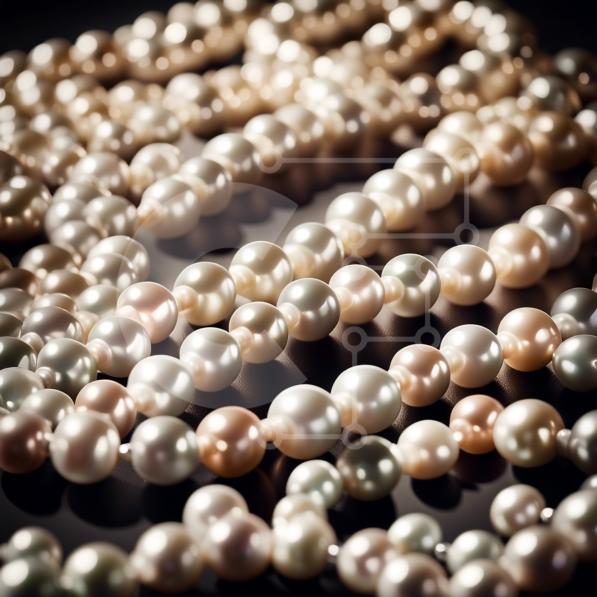 Gorgeous Close-up of Pearls on a Black Background stock photo ...