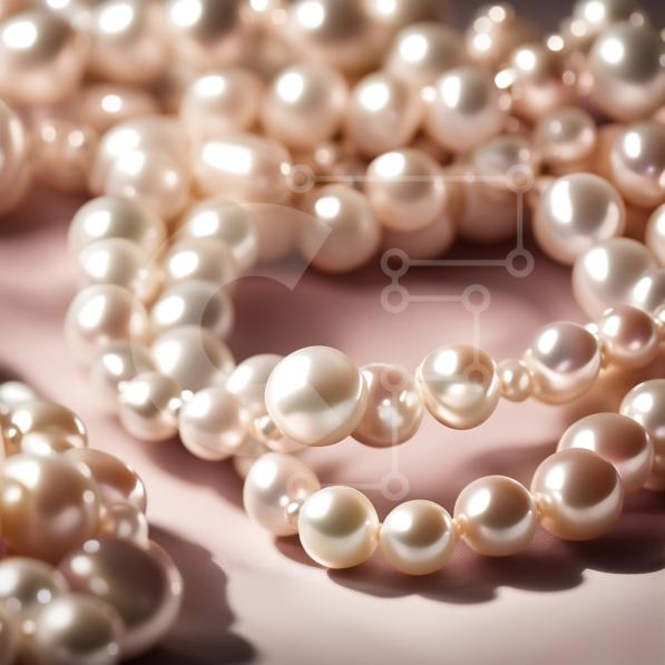 Stunning Close-up View of Pearls on a White Background stock photo ...