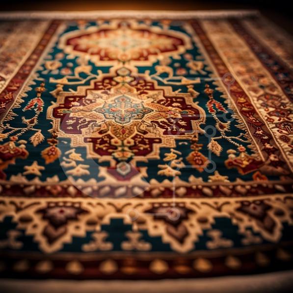 Beautiful Traditional Persian Rug with Vibrant Floral Design stock ...