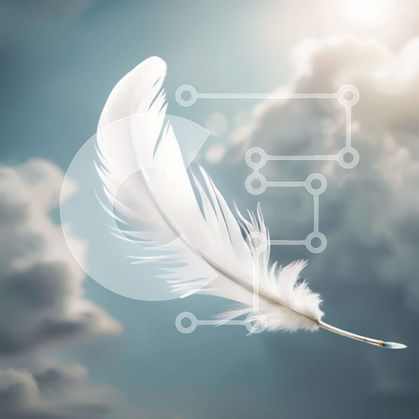 Download Beautiful Picture of a White Feather Floating in the Sky ...