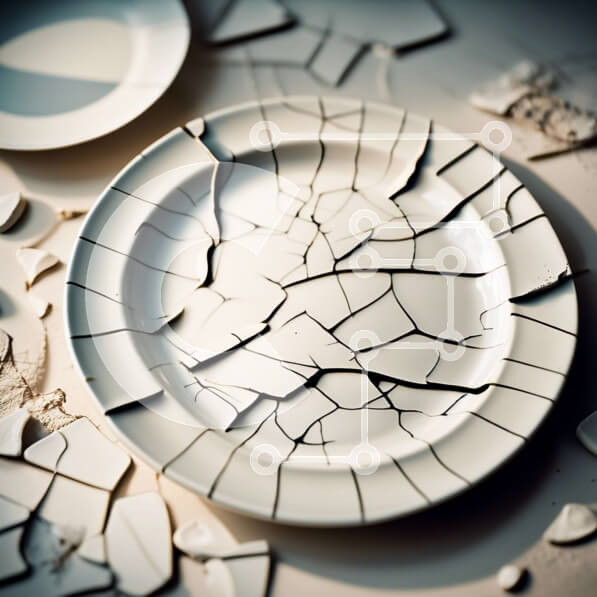 Download Sadness and Loss - Image of a Broken Plate on a Table ...