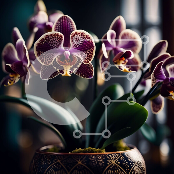 Télécharger Beau gros plan d'une orchidée violette avec des fleurs ...