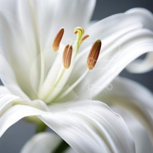 Beautiful Close-up Picture of a White Lily Flower stock photo ...