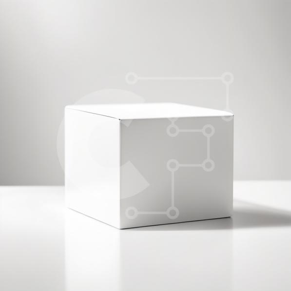 Minimalist Image of a White Cardboard Box on Table stock photo ...