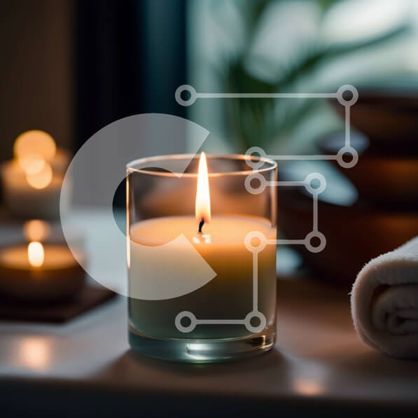 Download Relaxing Candle in a Spa Setting Stockphotos Online - Creative ...