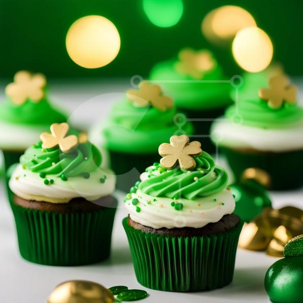 Delicious Cupcakes with St. Patrick's Day Theme stock photo | Creative ...
