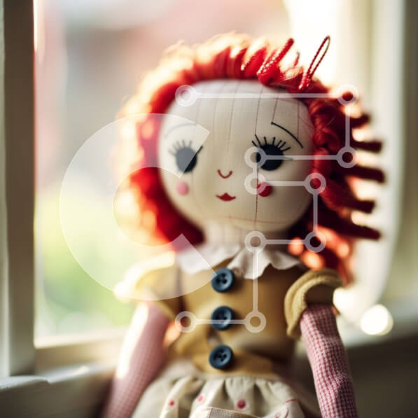 Download Beautiful Close-up Photo of Doll with Red Hair on a City View ...