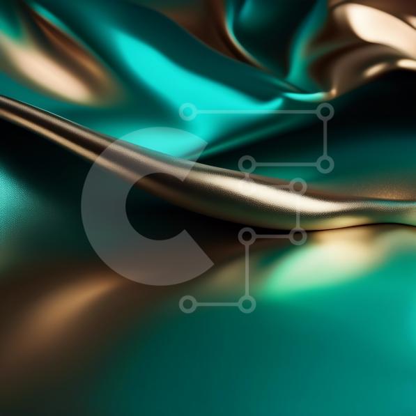 Luxurious and Sophisticated Teal and Gold Metallic Fabric Close-up ...