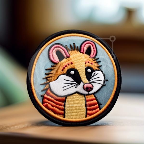 Cute Picture of a Mouse in a Stylish Scarf stock photo | Creative Fabrica