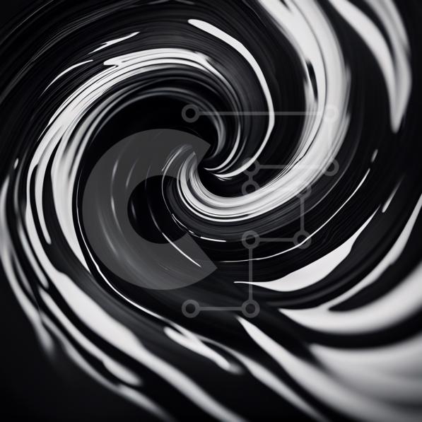 Abstract Black and White Spiral Pattern with Swirling Effect stock ...