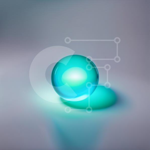 Captivating Image of a Blue Glowing Orb on a Gray Surface stock photo ...