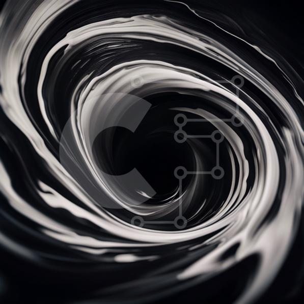 Mesmerizing Black and White Spiral Pattern with Swirling Vortex stock ...