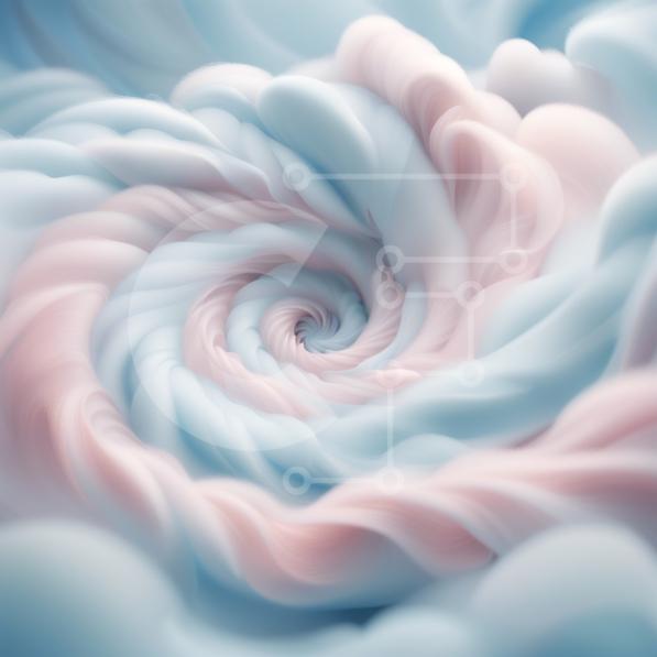 Beautiful Spiral Cloud Formation in Pink and Blue stock photo ...